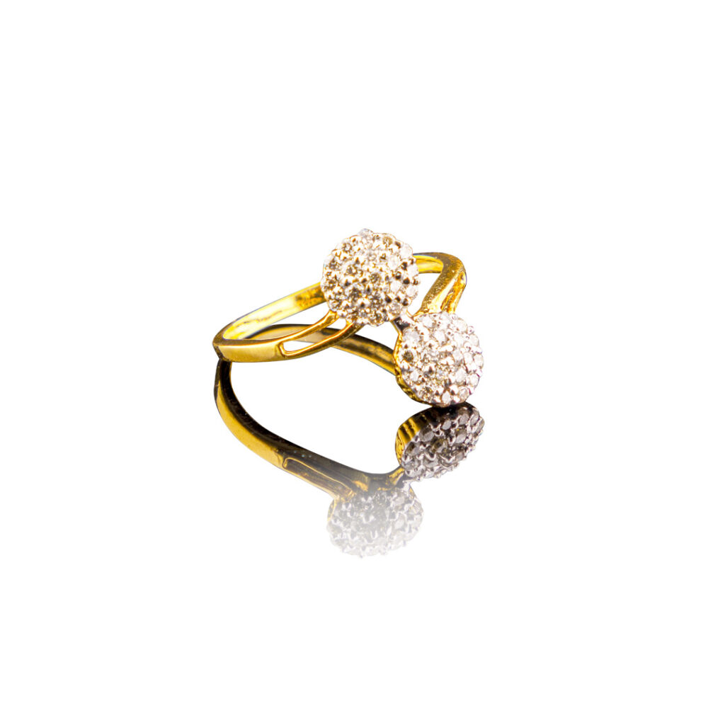 Single Oval Line Diamond Ring - Ganapati Jewellers Nepal