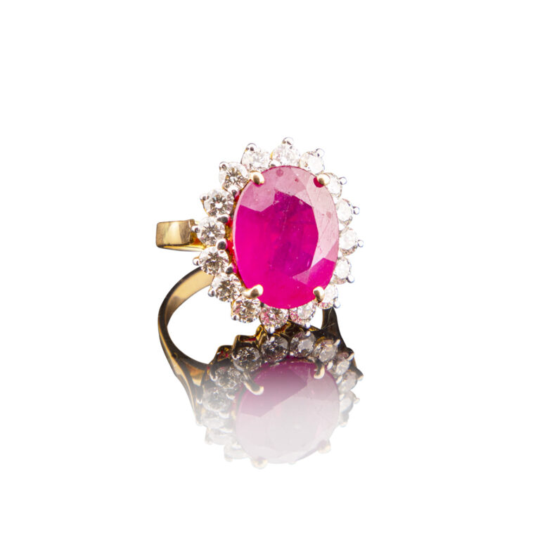 Ruby Diamond Ring - Ganapati Jewellers Nepal