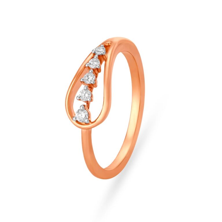 Single Oval Line Diamond Ring - Ganapati Jewellers Nepal
