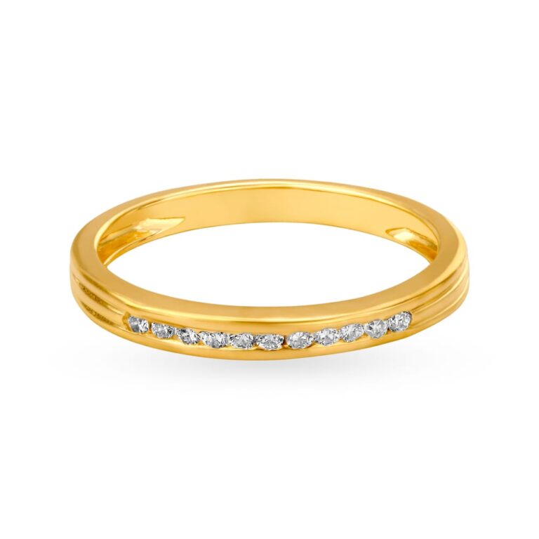 Simple Diamond Band Diamond Ring - Ganapati Jewellers Nepal