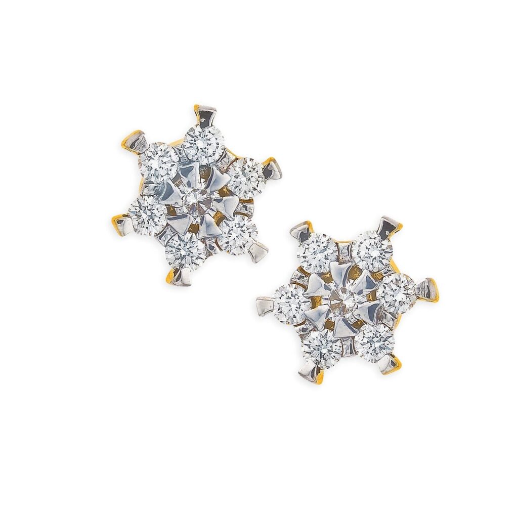 Classic Design Diamond Earrings - Ganapati Jewellers Nepal